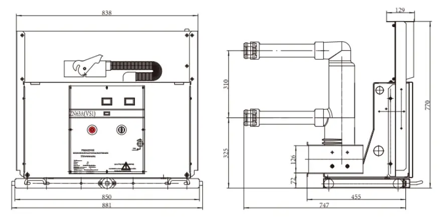 VS1-24kV Indoor High Voltage Withdrawable Type Vacuum Circuit Breaker ...